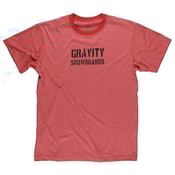 T-shirt Gravity Stencil brick heather | Snowboard Zezula